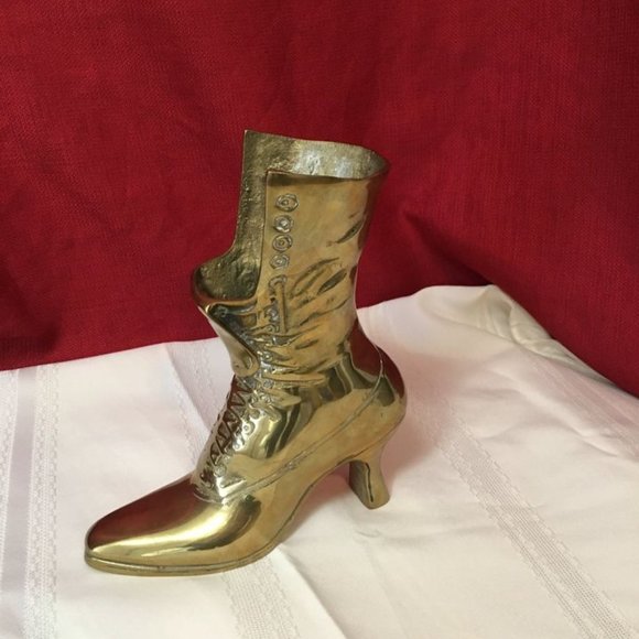 Accents | Amazing Vintage Ladies Brass Boot | Poshmark